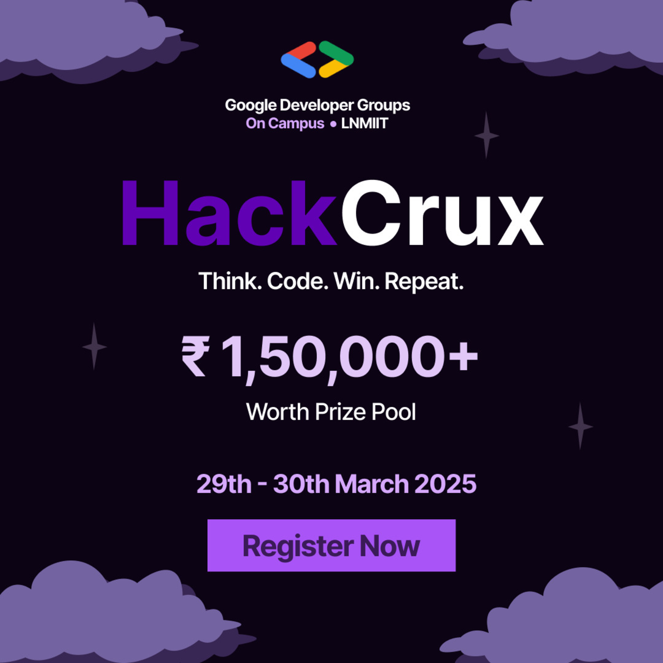 See HackCrux at Google Developer Groups GDG on Campus The LNM Institute of Information ...